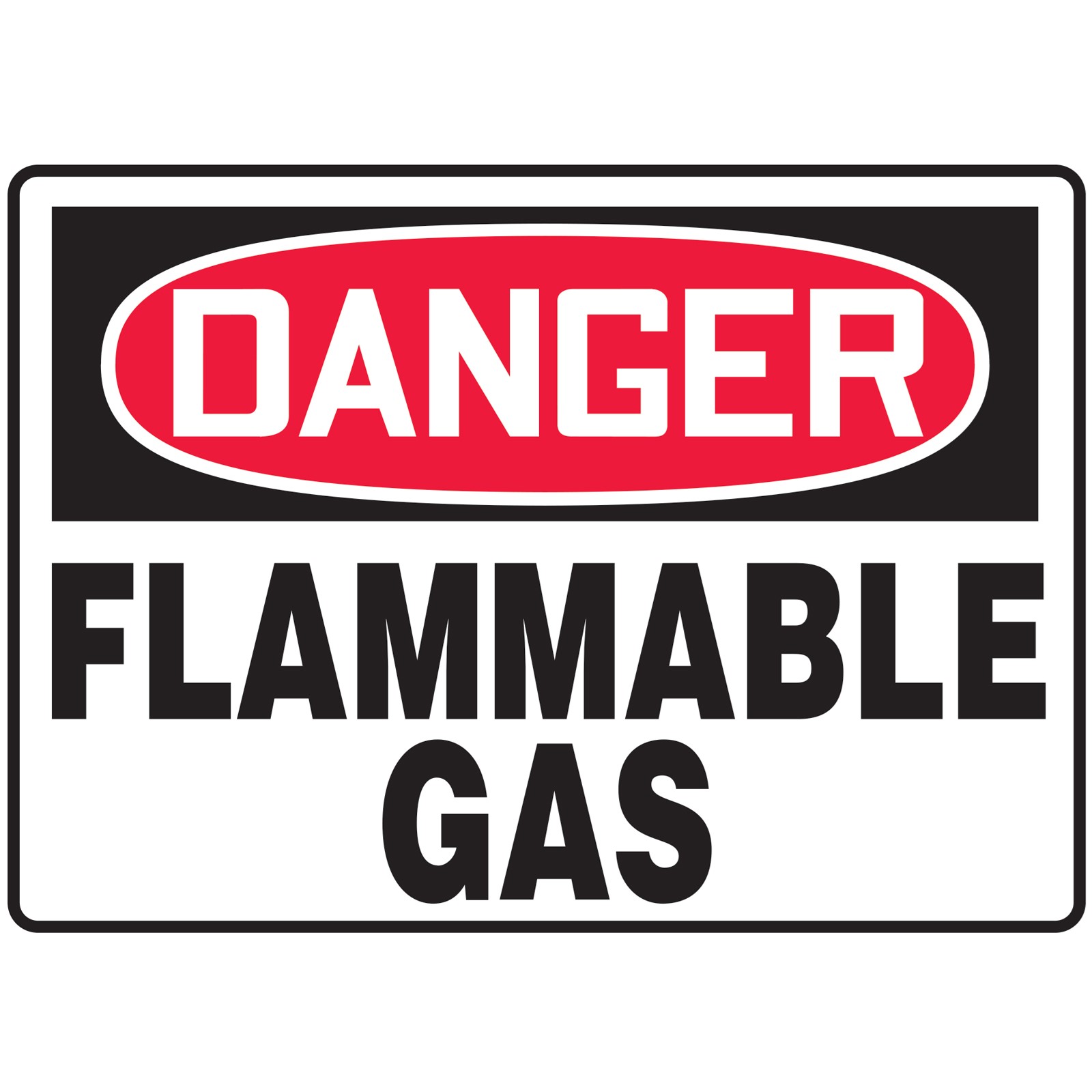 NS Signs Danger Flammable Gas OSHA Safety Sign Other Safety Signs ...